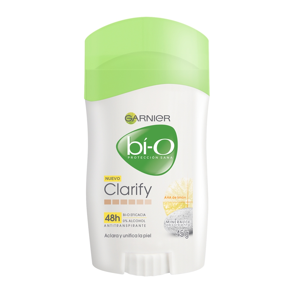 BI-O DESODORANTE BARRA CLARIFY 45 GRS. DAMA – Lagos Distribuidores