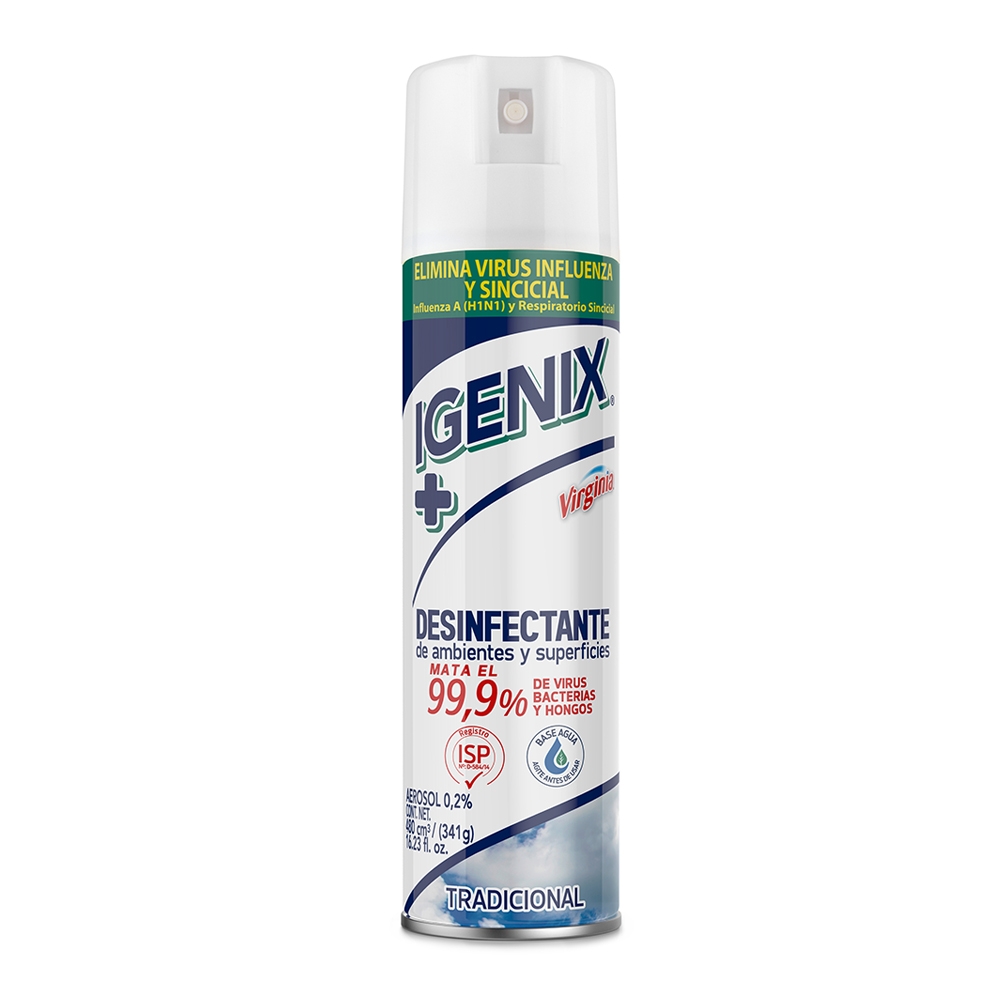 IGENIX DESINFECTANTE AMBIENTAL TRADICIONAL 360 CC – Lagos Distribuidores