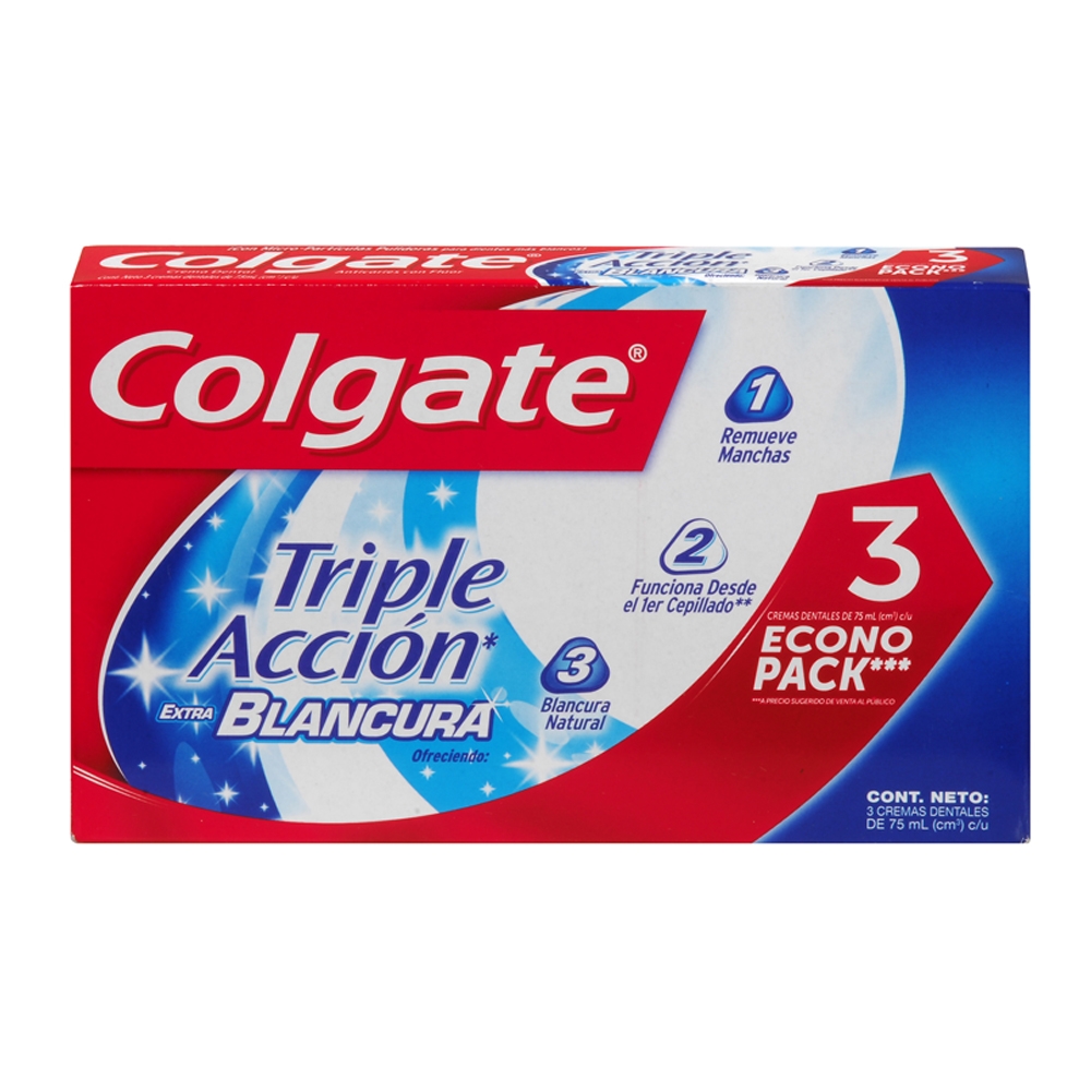 COLGATE CREMA DENTAL TRIPLE ACCION PACK 3 X 75 ML – Lagos Distribuidores